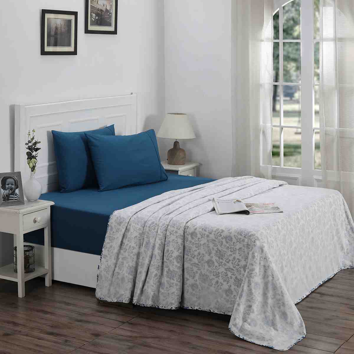 Buy Regency Celine Blue Light Weight 100% Cotton Dohar Online - Maspar